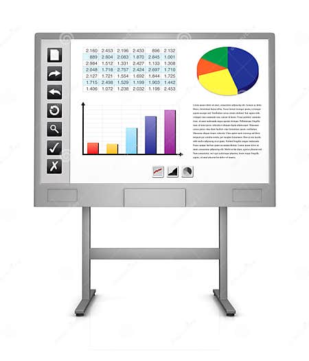 Interactive whiteboard stock illustration. Illustration of planning ...