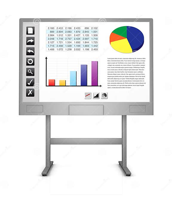 Interactive whiteboard stock illustration. Illustration of planning ...