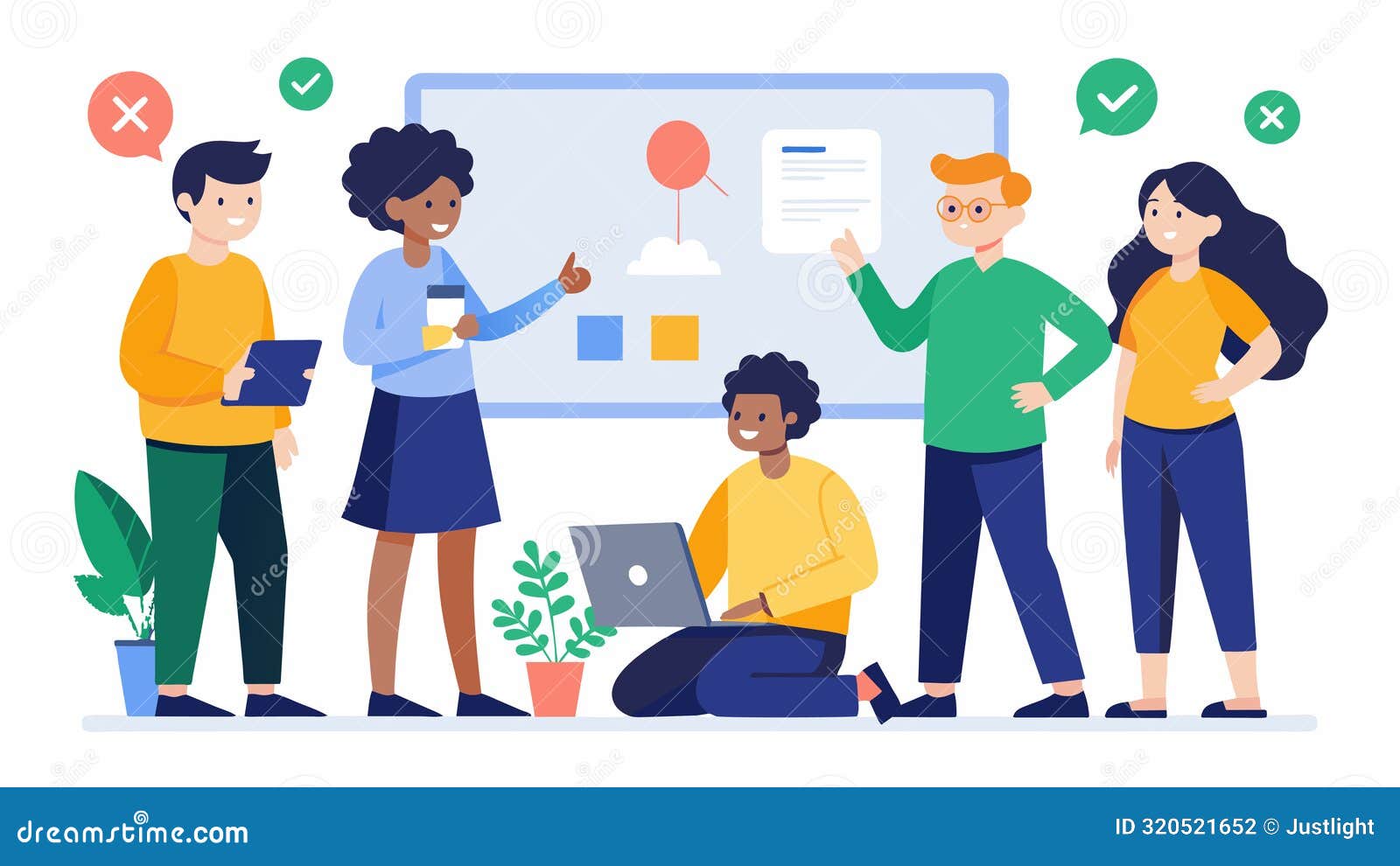 Teamwork Students Book Logo Vector Illustration | CartoonDealer.com ...