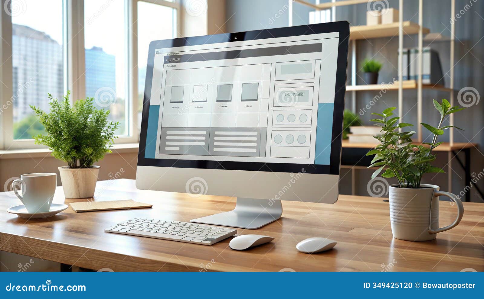Interactive Wireframe Simulation Preview a Responsive Website Layout ...