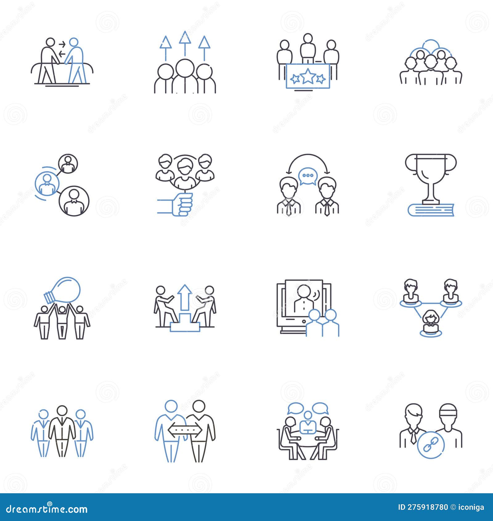 Interactive Workshops Line Icons Collection. Engagement, Collaboration ...