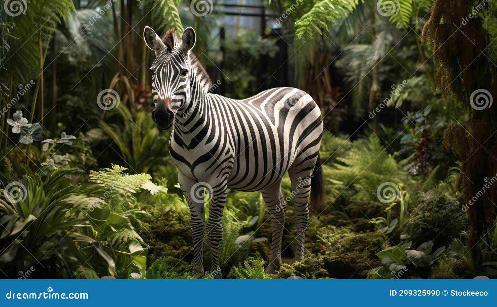 Interactive Zebra Exhibit in a Hyper-realistic Jungle Stock ...
