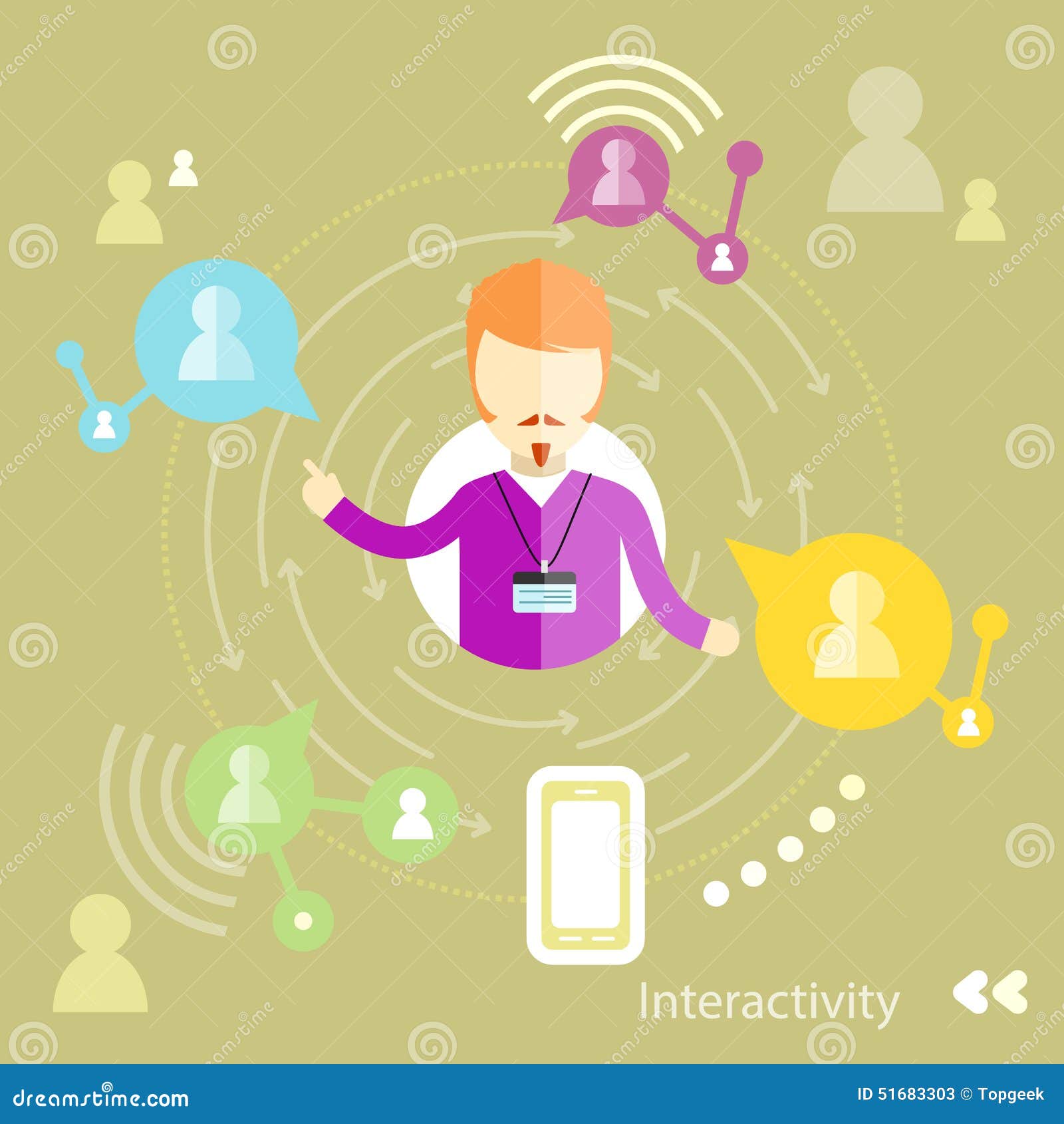 Interactivity concept stock vector. Illustration of digital - 51683303