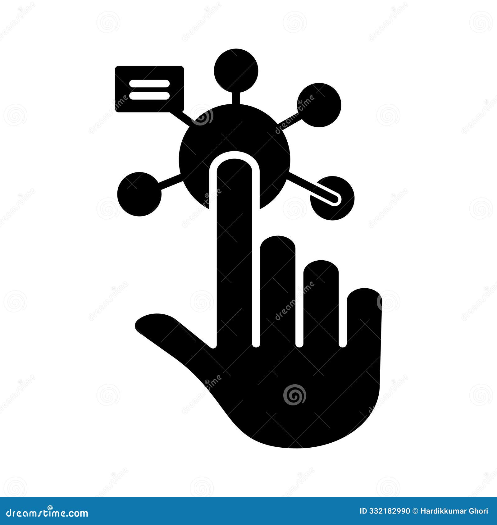 Interactivity Icon Set. Digital Choice Button Vector Logo Symbol in ...