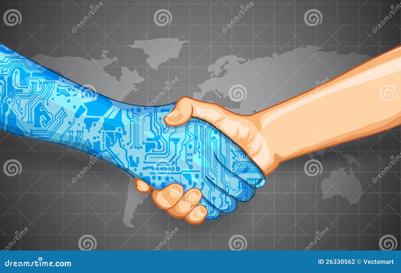 Interazione Umana Di Tecnologia Illustrazione Vettoriale ...