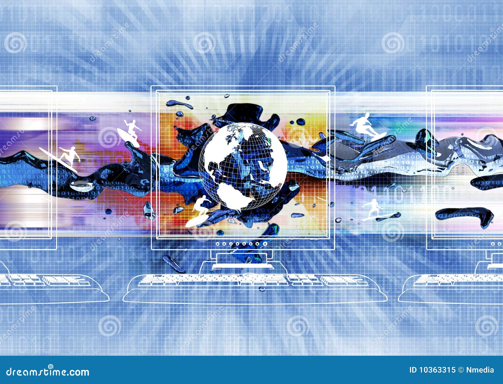 Intercambio De Información Global Stock de ilustración - Ilustración de ...