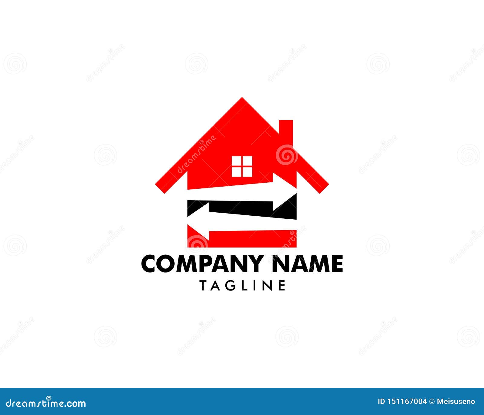 Intercambio Logo Icon Template De La Casa Ilustración del Vector ...