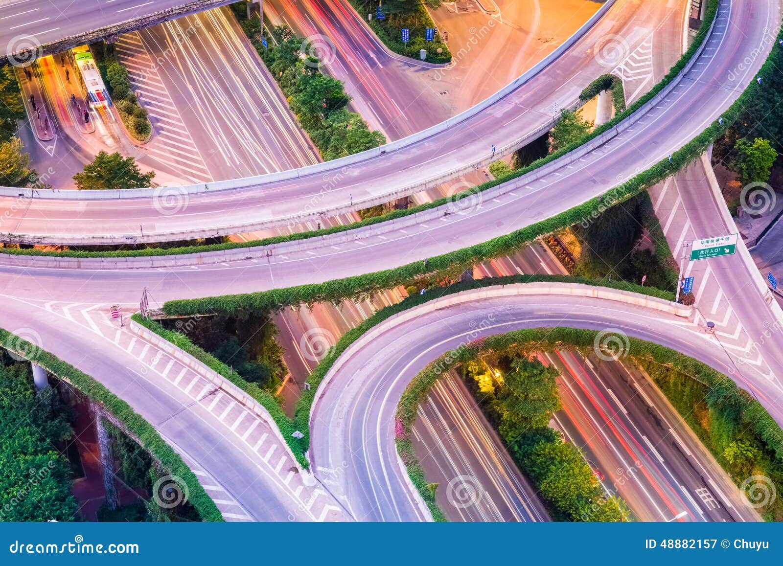 Interchange closeup stock image. Image of highway, closeup - 48882157