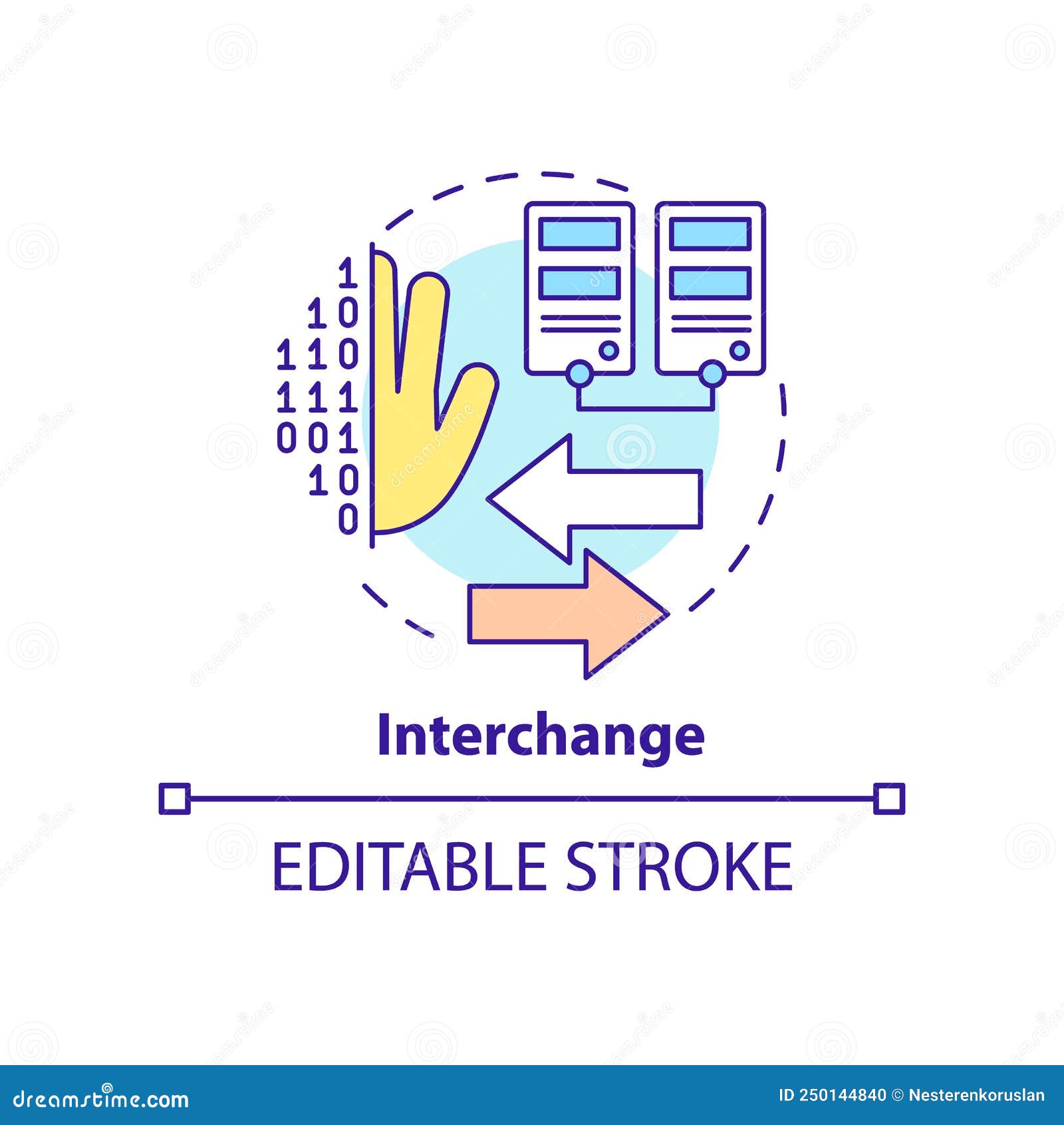 Interchange concept icon stock vector. Illustration of computer - 250144840