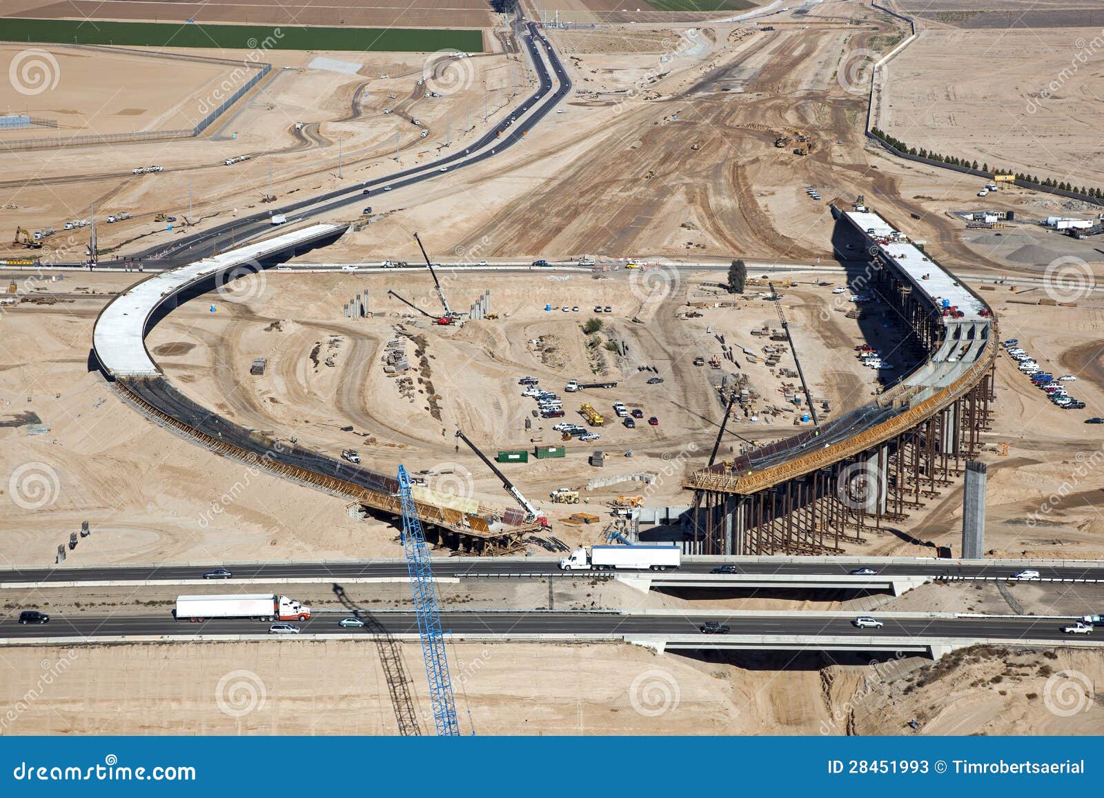 Interchange Construction stock image. Image of goodyear - 28451993