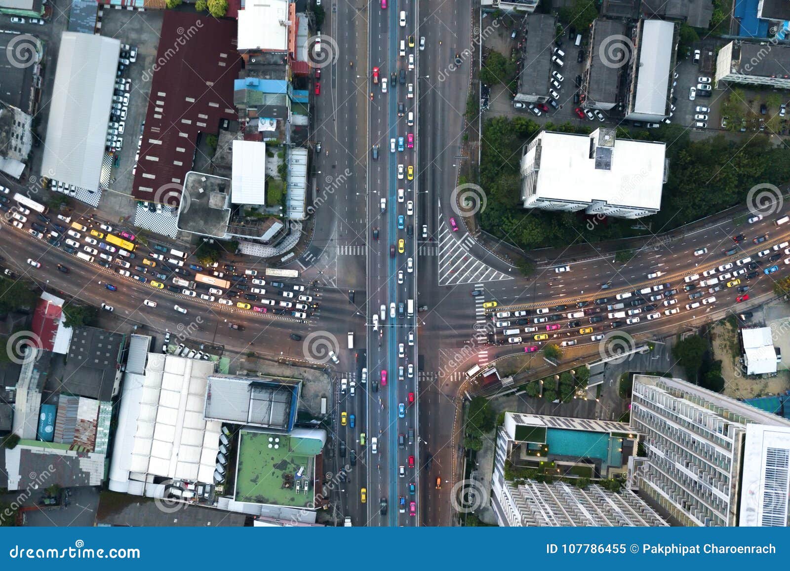 Interchange Highway Traffic Beautiful in City Bird Eye View in B Stock ... Interchange Highway Traffic Beautiful in City Bird Eye View in B Stock ...