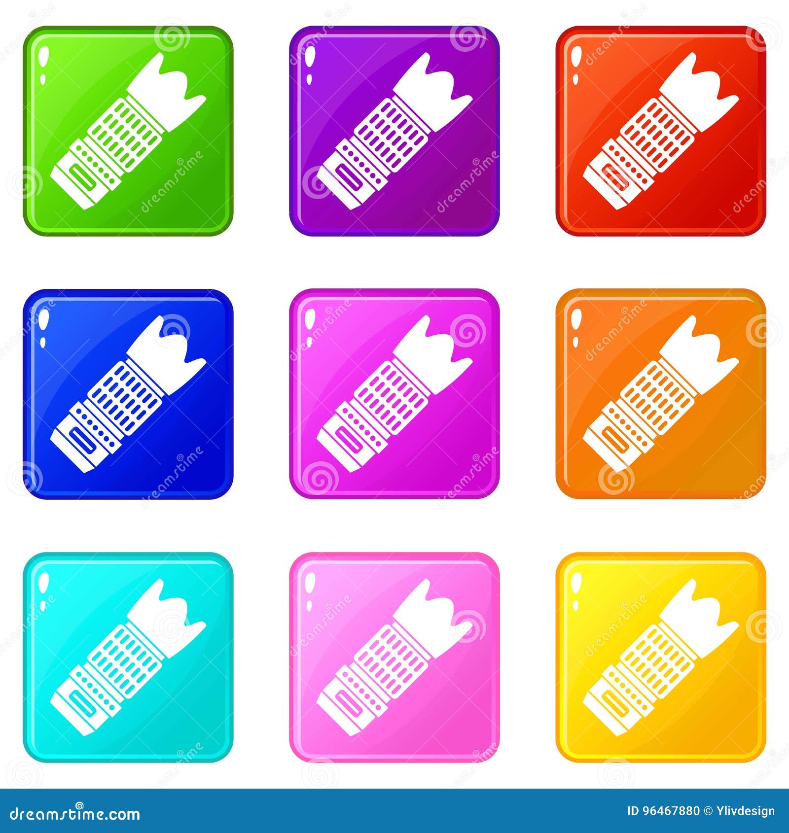 Interchangeable Lens For Camera Icon Cartoon Vector | CartoonDealer.com ...