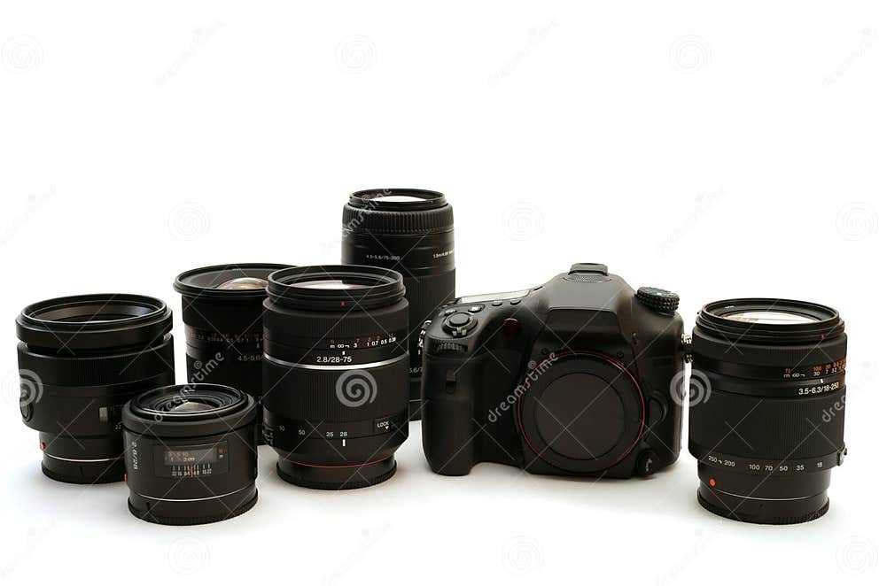 Interchangeable Lens Digital Camera Stock Photo - Image of metal, alloy ...