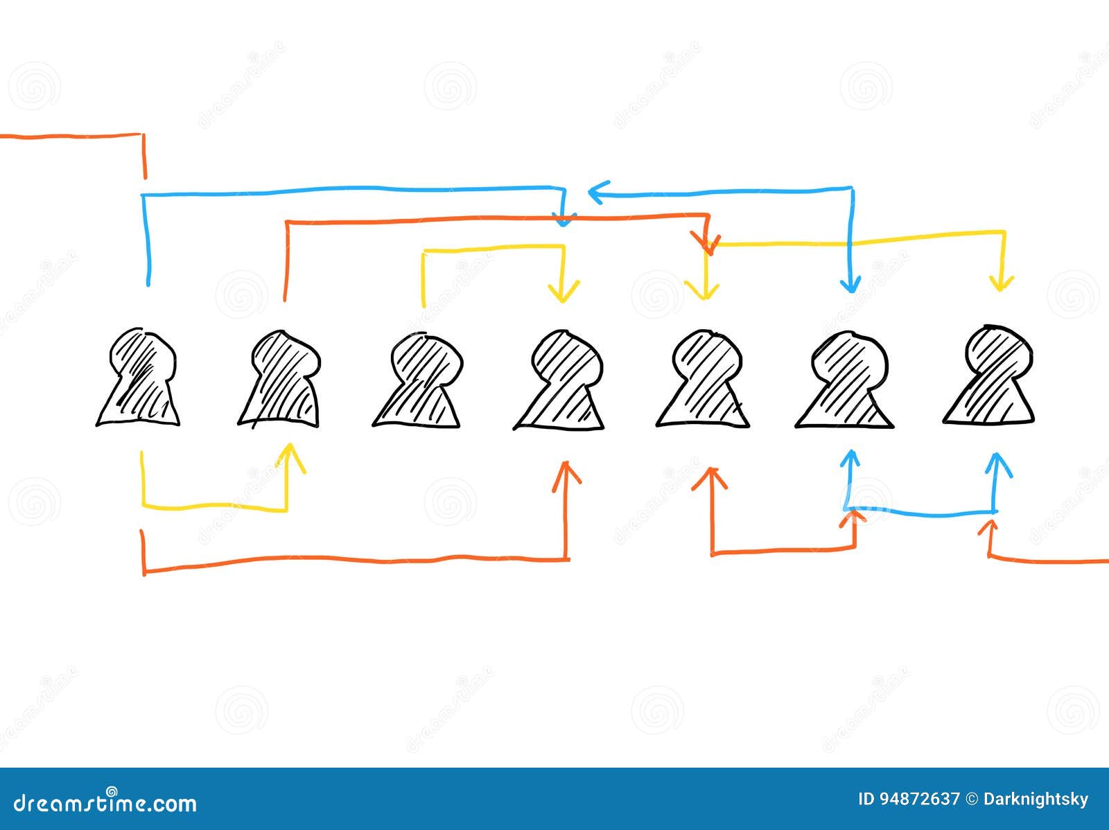 Interchanging Figures stock illustration. Illustration of developer ...