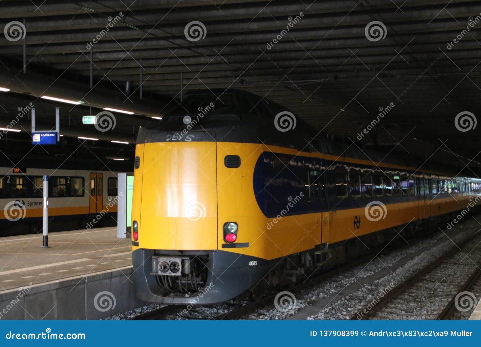 Intercity ICM Type Koploper Along the Platform at Den Haag Centraal ...