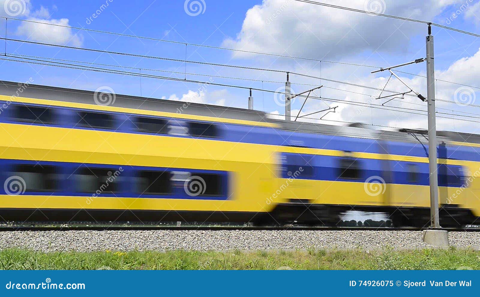 Intercity Train of the Dutch Railways Stock Video - Video of fast ...