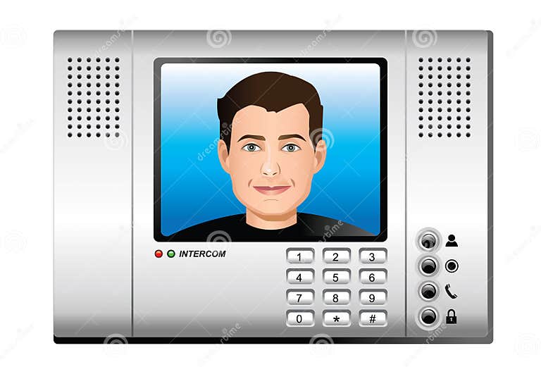 Intercom stock vector. Illustration of guard, equipment - 23520739