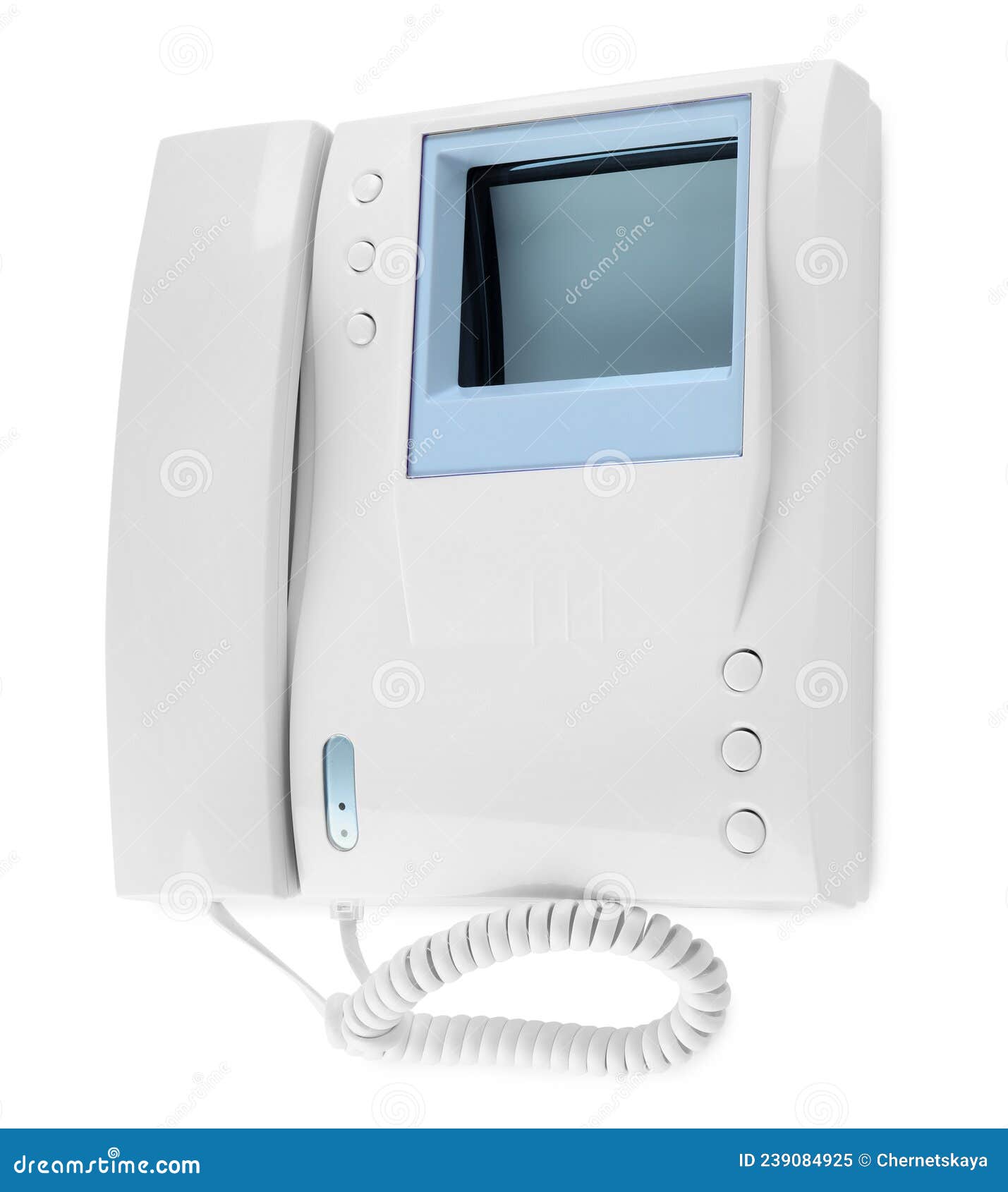 Intercom Base Station with Handset Isolated on White Stock Image ...