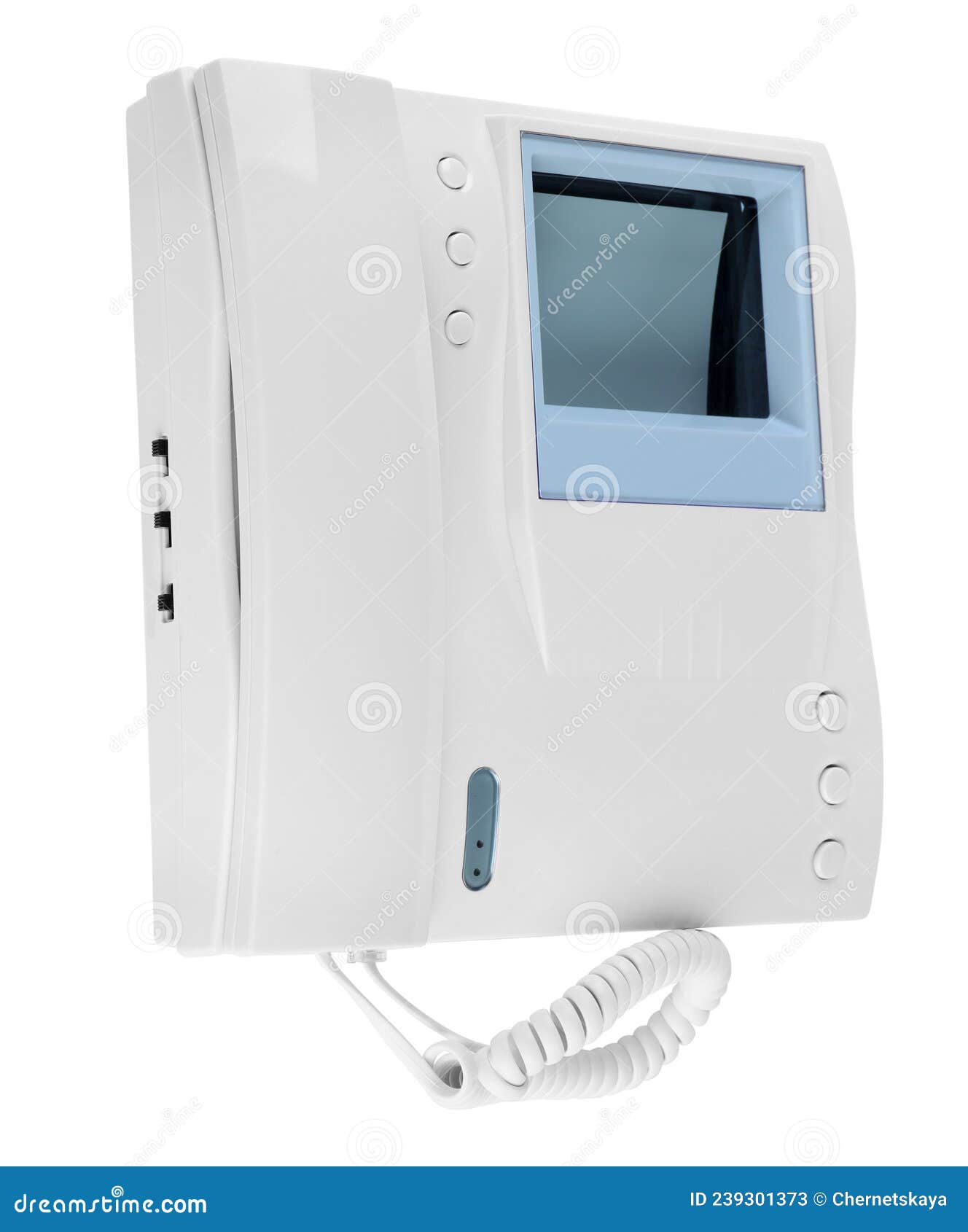 Intercom Base Station with Handset Isolated on White Stock Image ...