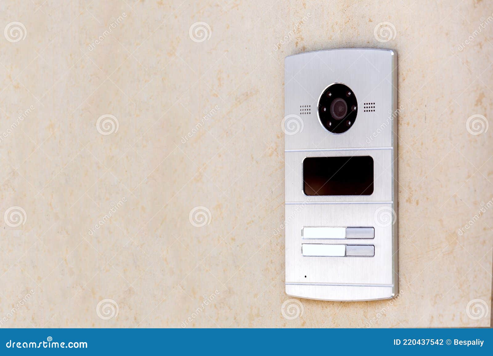 Intercom with Camera and Speaker for Control and Security. Stock Photo ...