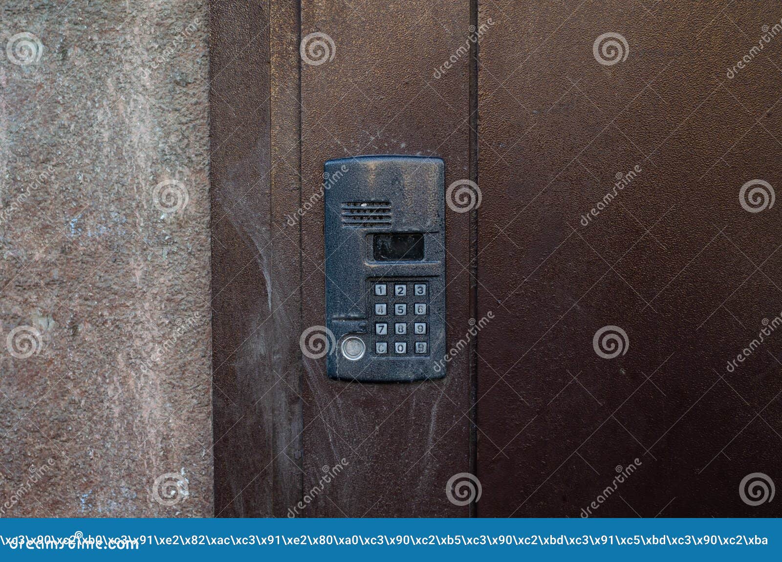 Intercom. Closed Front Door. Concierge. Security System. Stock Photo ...