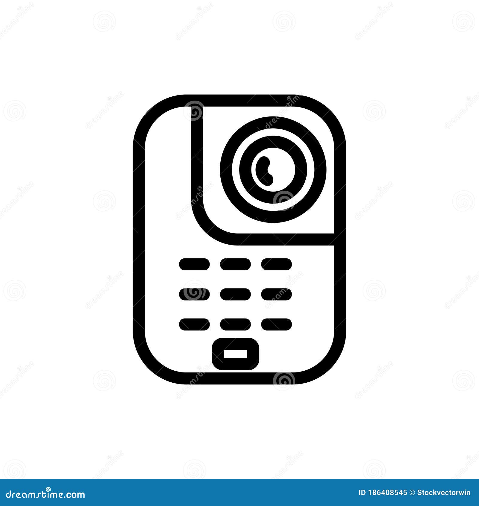 Intercom Communicate Gadget Icon Vector Outline Illustration Stock ...