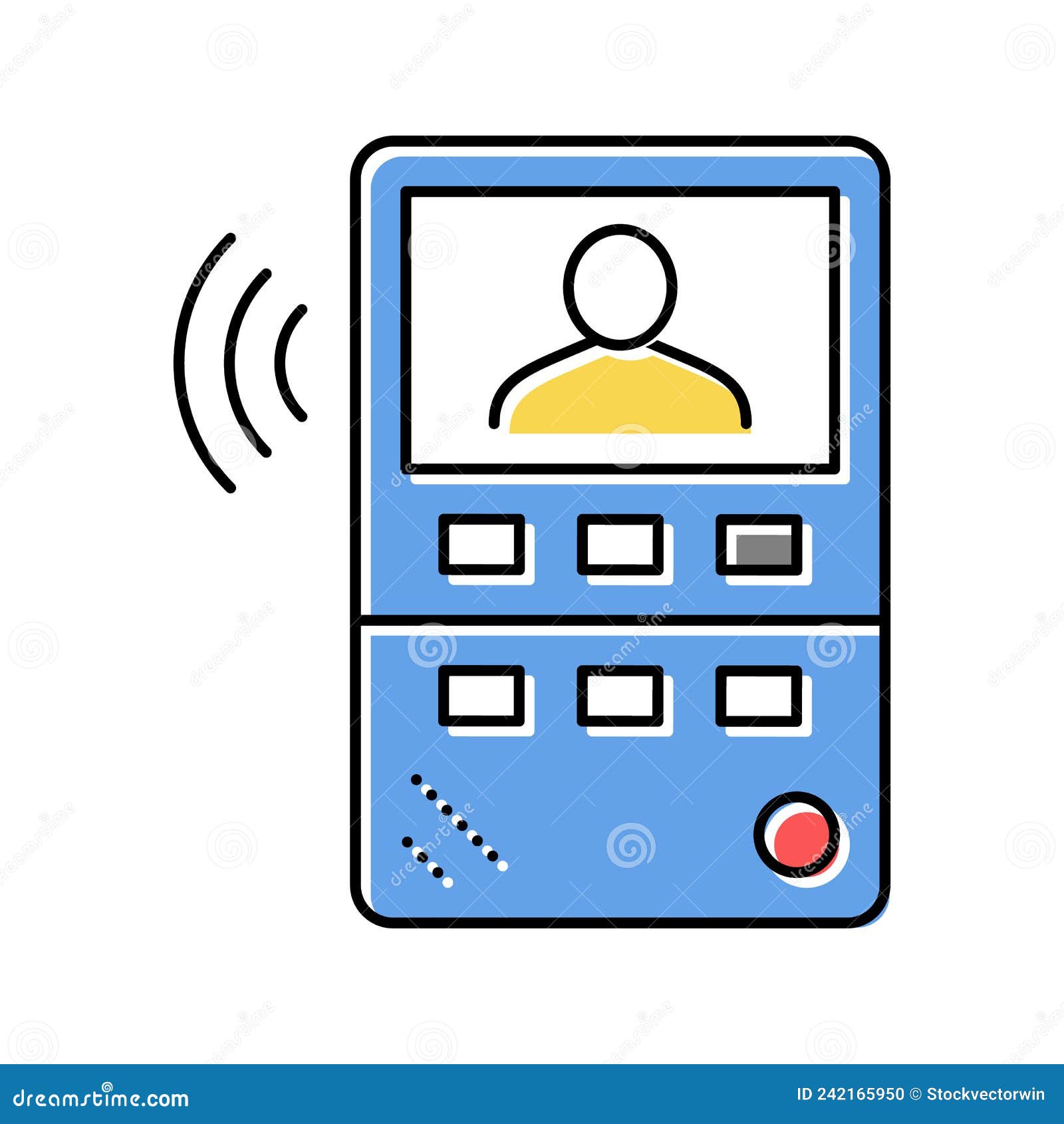 Intercom Device Color Icon Vector Isolated Illustration Stock Vector ...