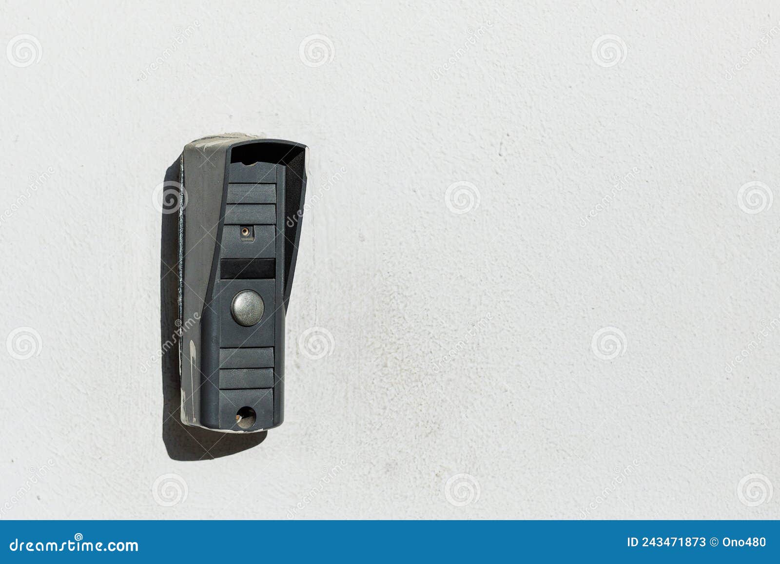 Intercom Doorbell on Apartment Building Doors. Stock Image - Image of ...