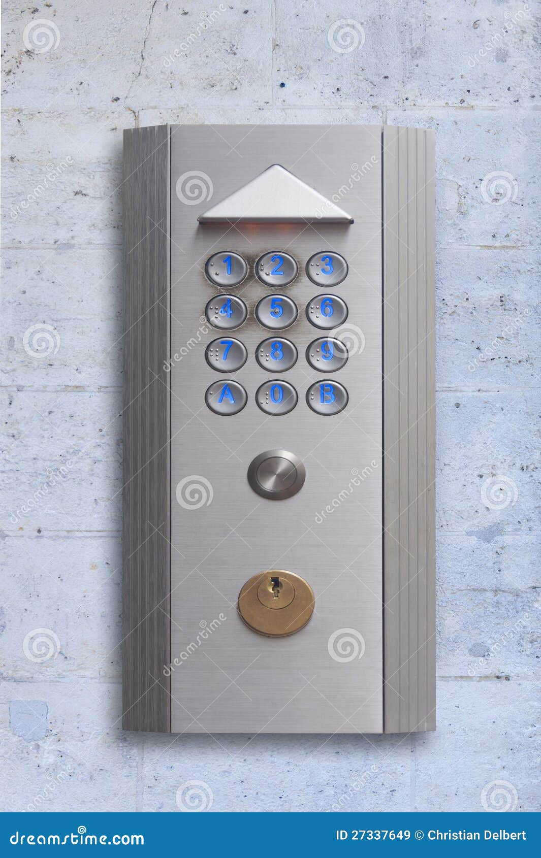Intercom doorbell panel stock image. Image of house, outside - 27337649