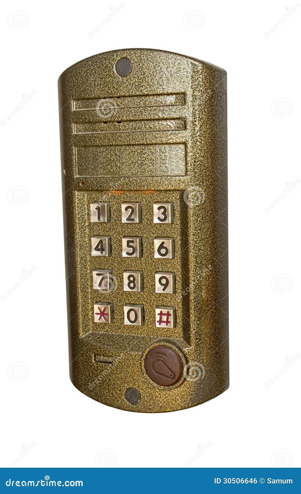 Intercom doorbell panel stock photo. Image of closeup - 30506646