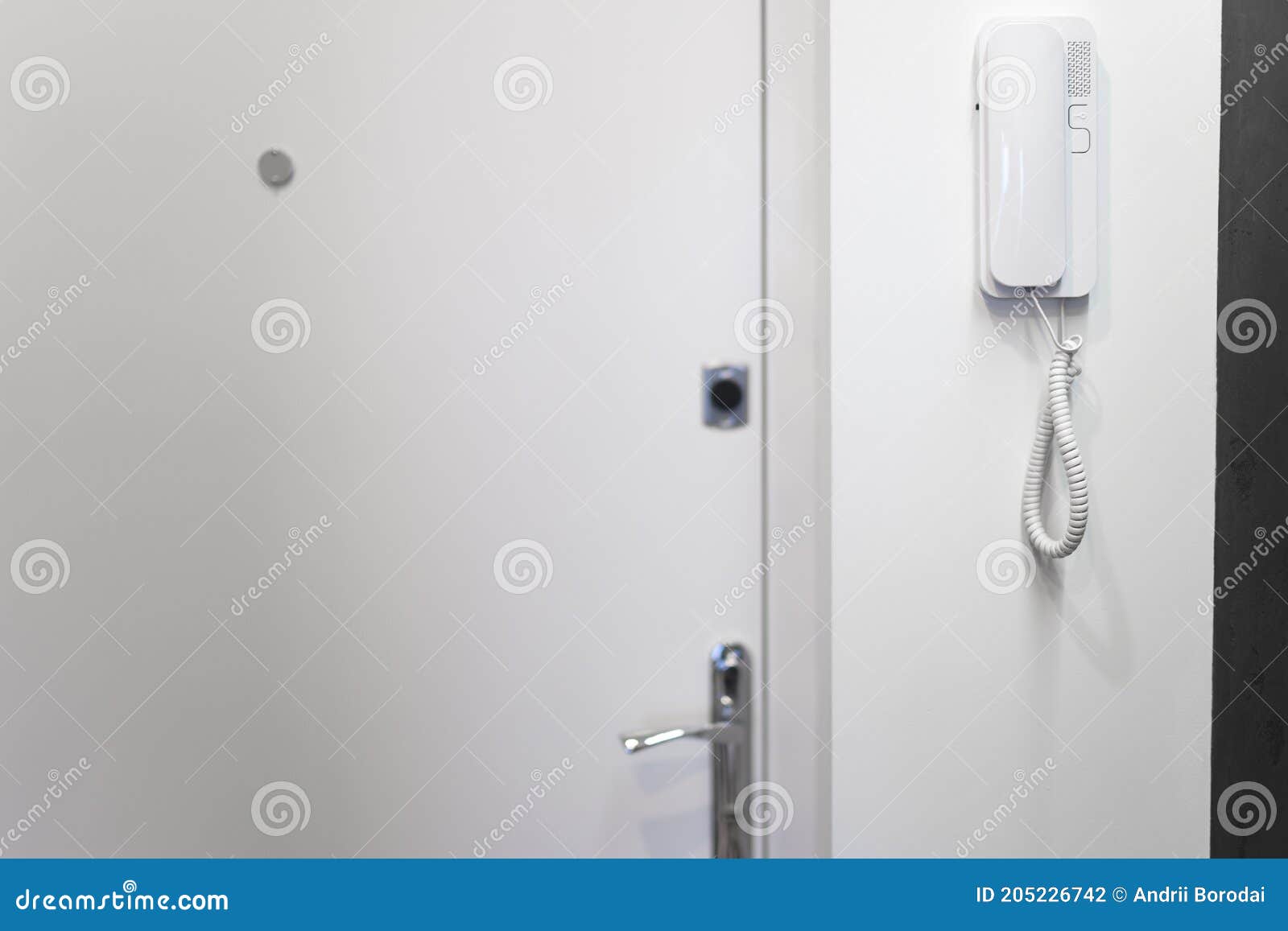 Intercom at the Front Door in the House. Stock Photo - Image of access ...