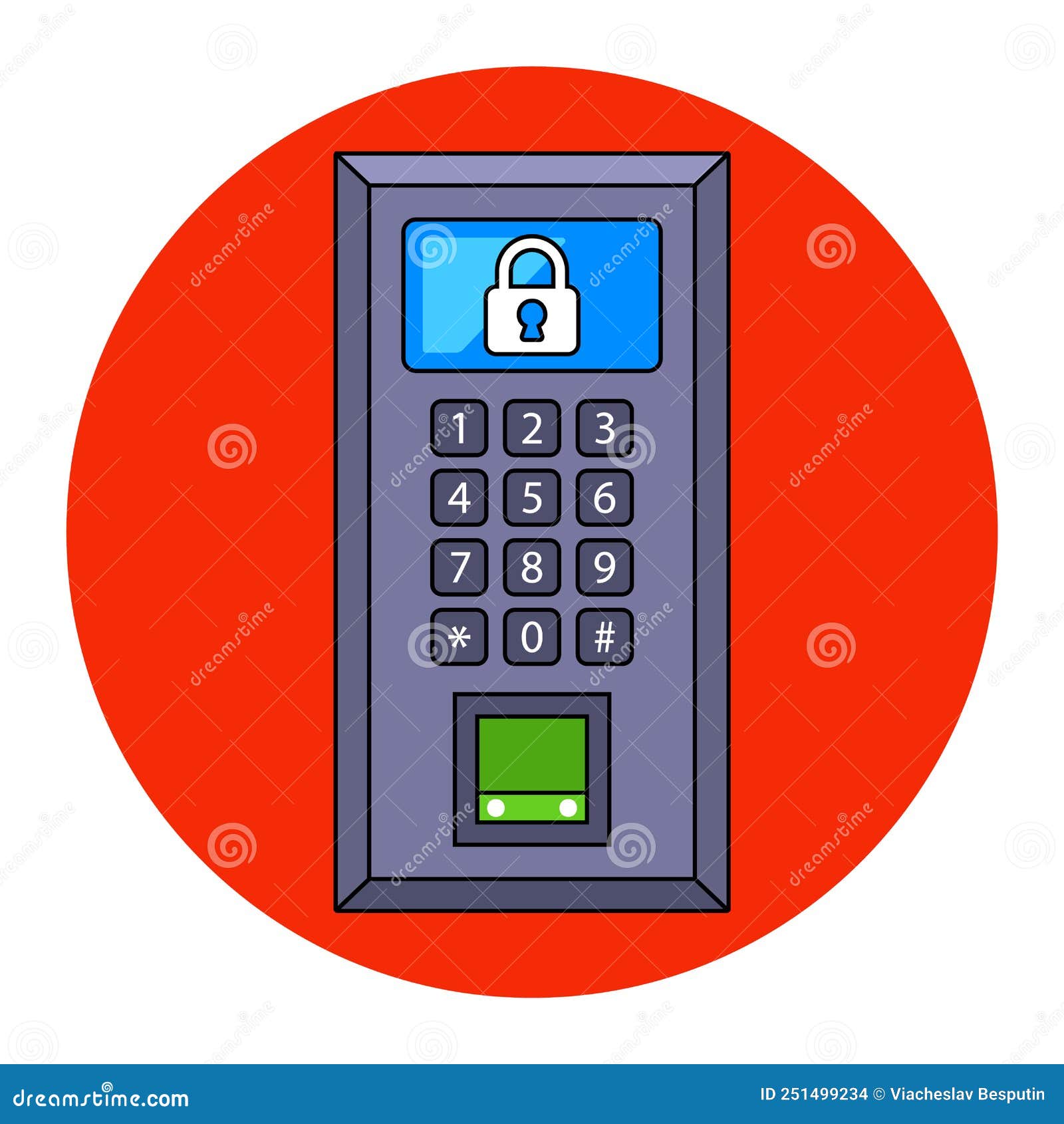 Intercom is Hanging on the Wall. Device for Home Security Stock Vector ...