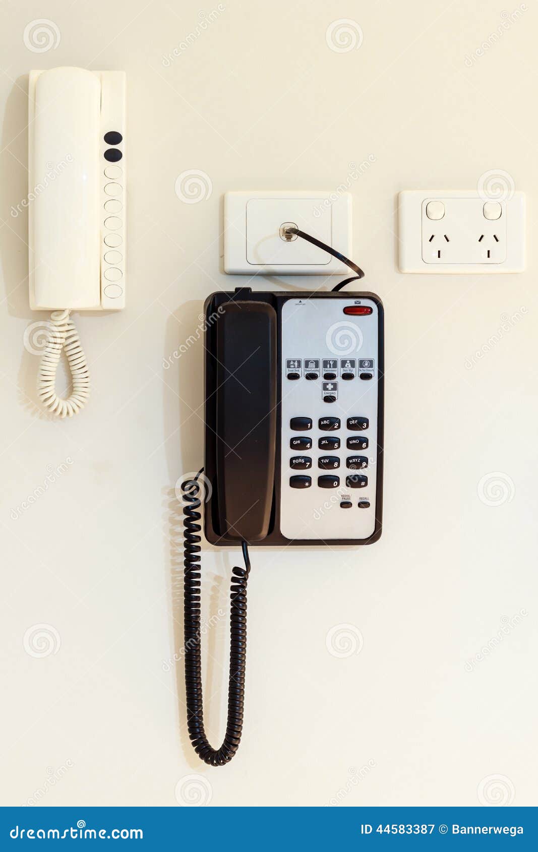 Intercom With Telephone Receiver Isolated On White Background, Home ...