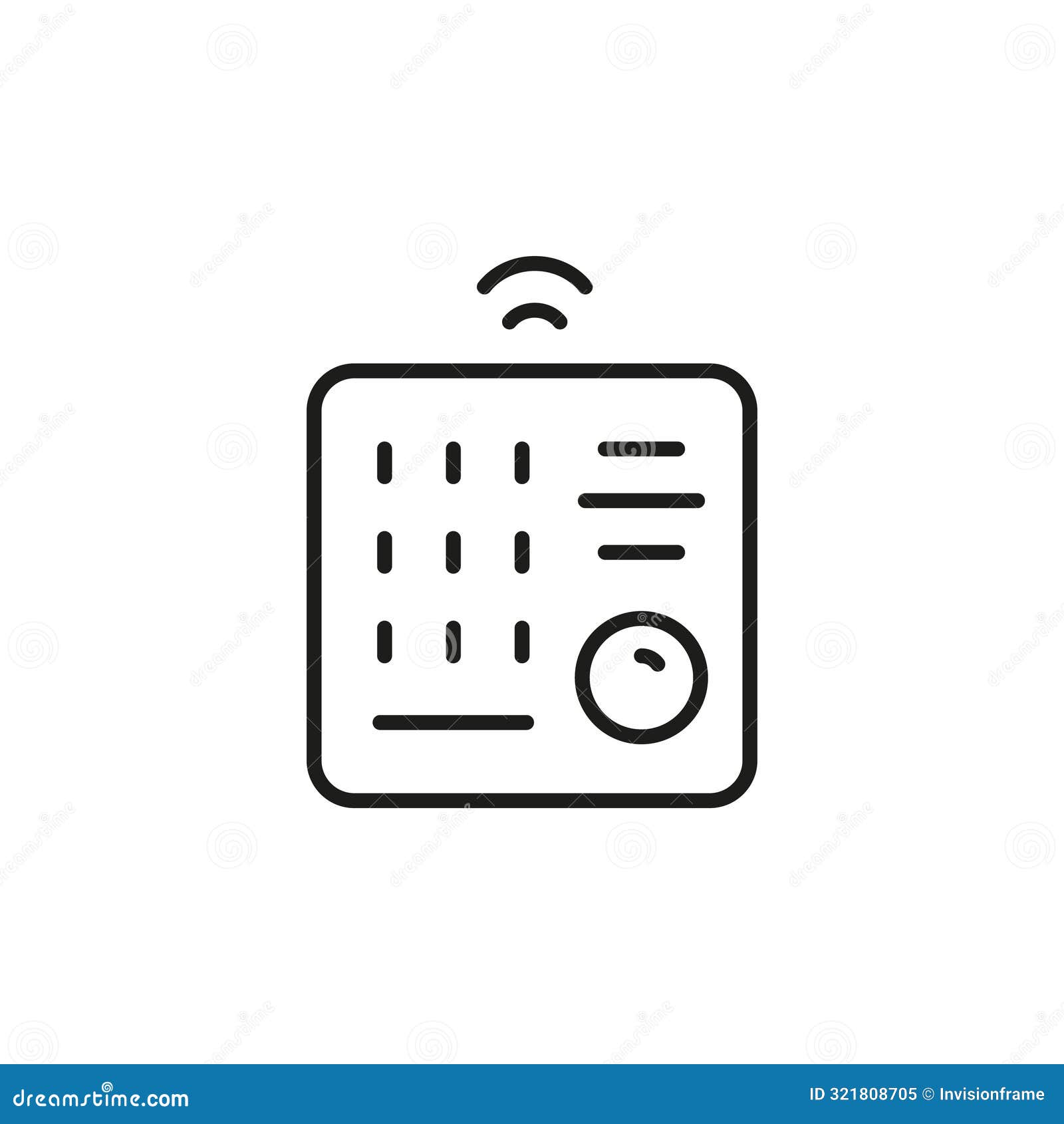 Intercom Icon Of 3 Types Color, Black And White, Outline. Isolated ...