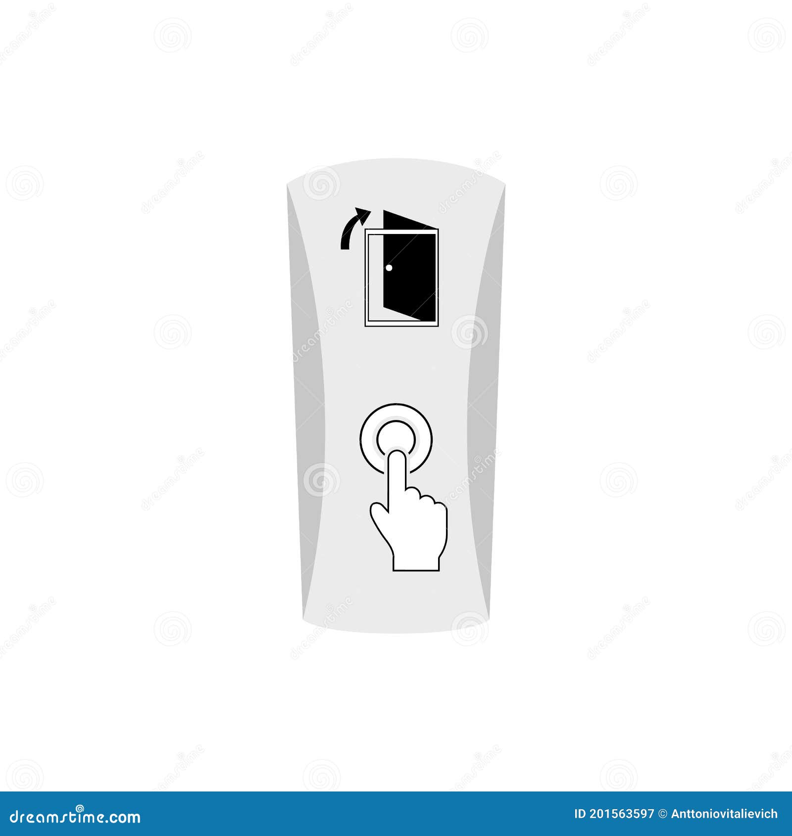 Intercom Icon. Push Button To Open Door. Vector Stock Vector ...