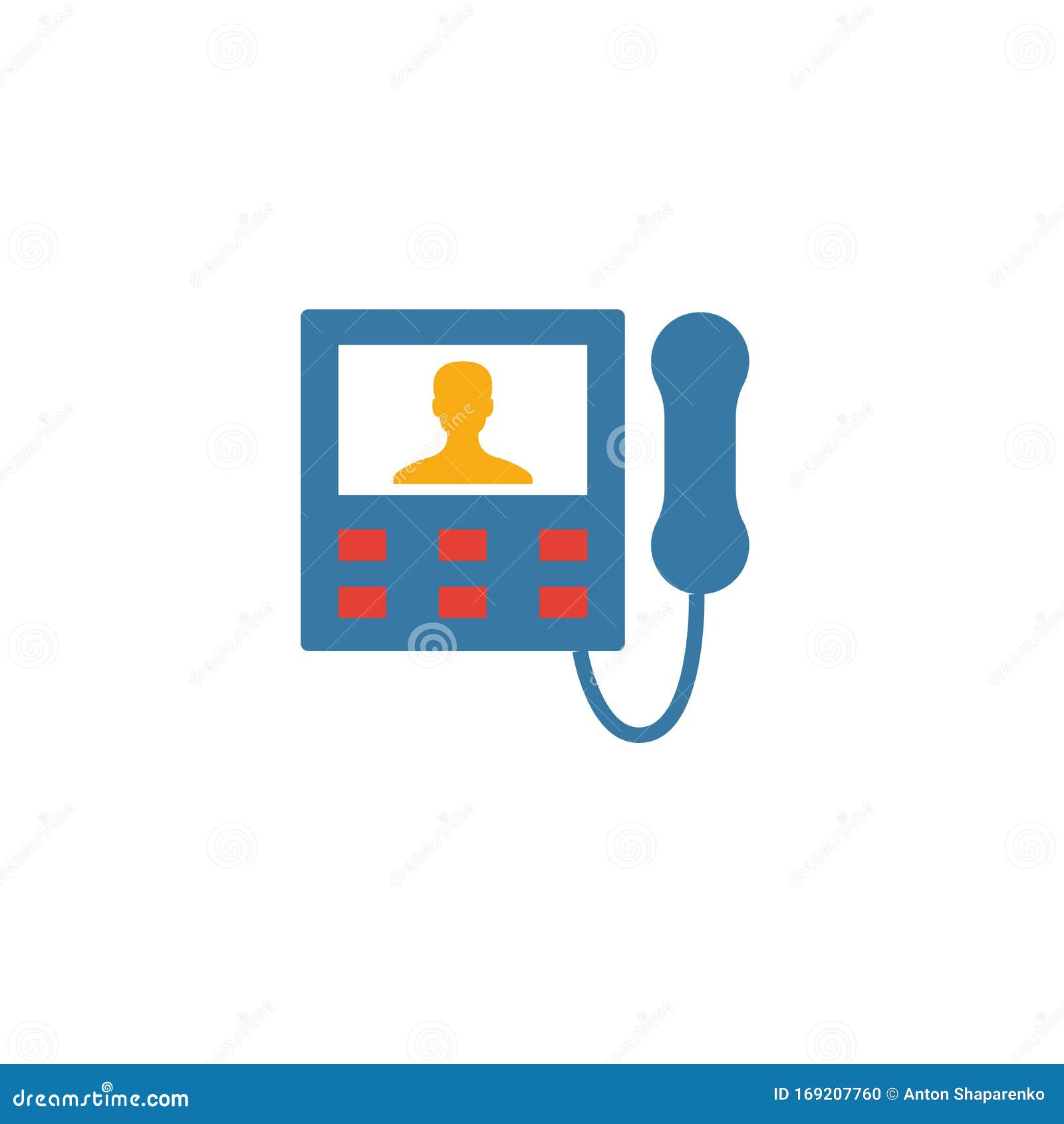 Intercom Icon. Simple Flat Element from Household Collection Stock ...