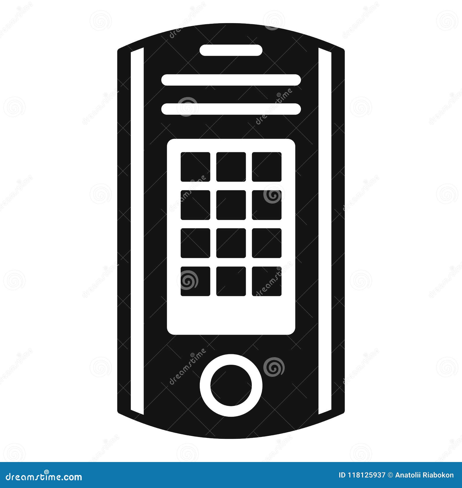Intercom Icon, Simple Style Stock Vector - Illustration of digital, modern: 118125937