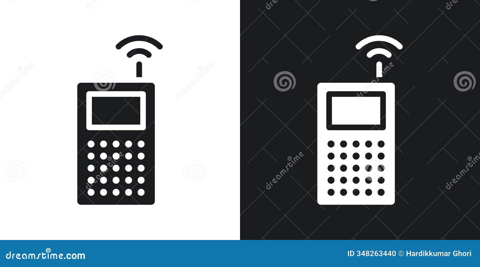 Intercom Icon Of 3 Types Color, Black And White, Outline. Isolated ...