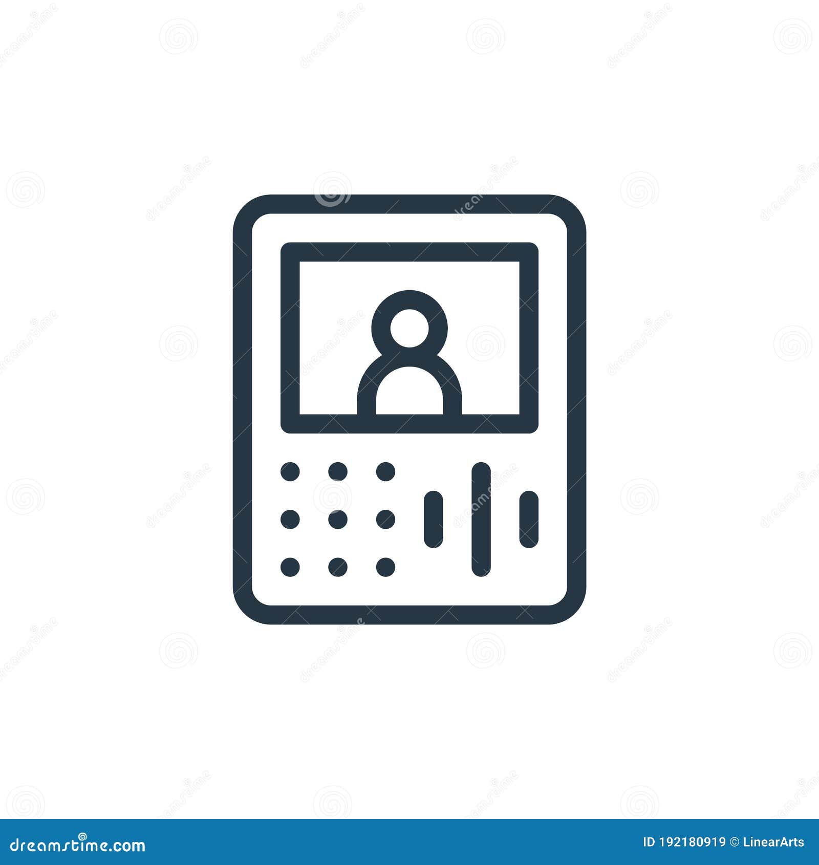 Intercom Icon Vector from Smarthome Concept. Thin Line Illustration of ...