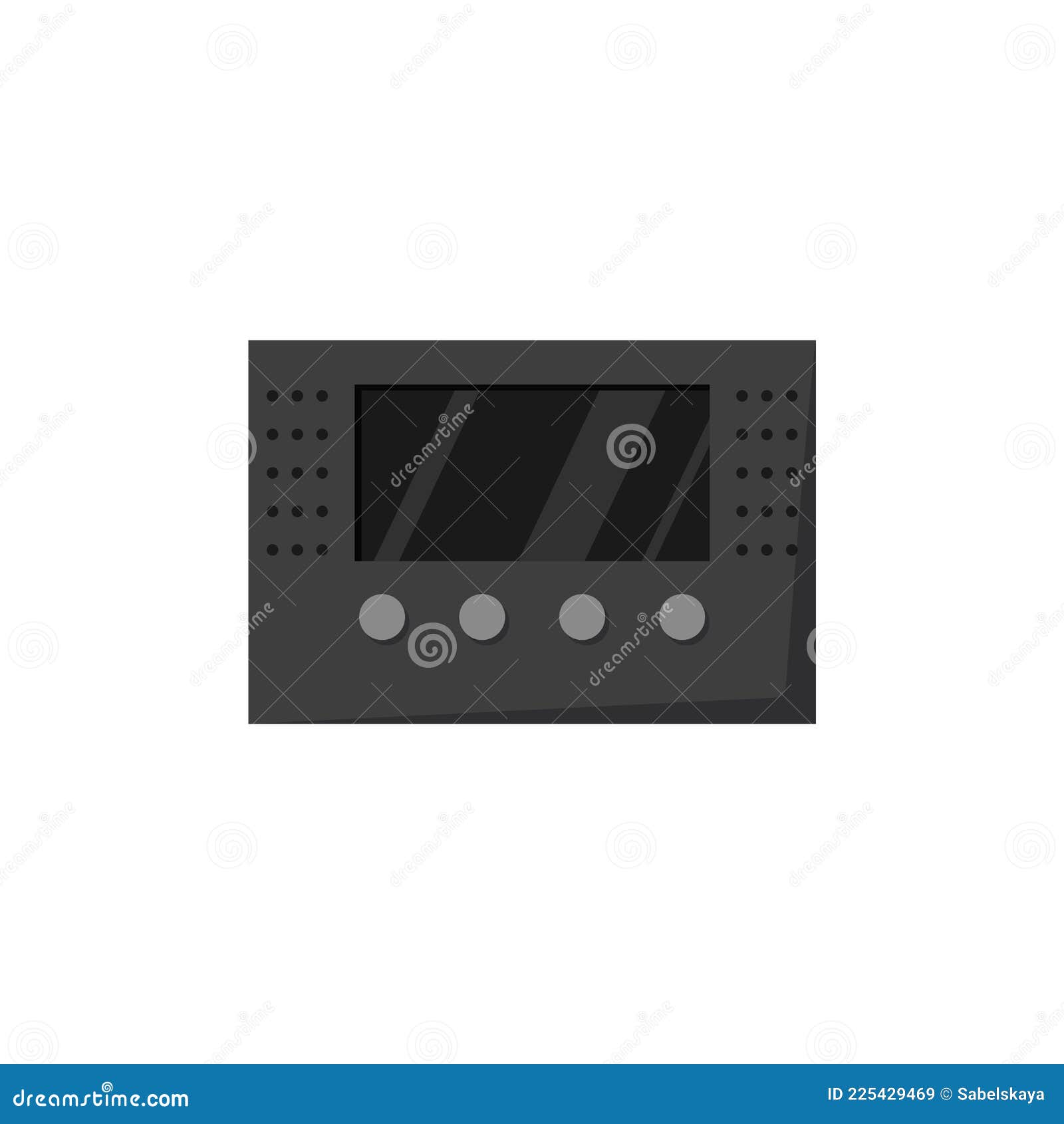 Intercom or Interphone Device for Security, Flat Vector Illustration ...
