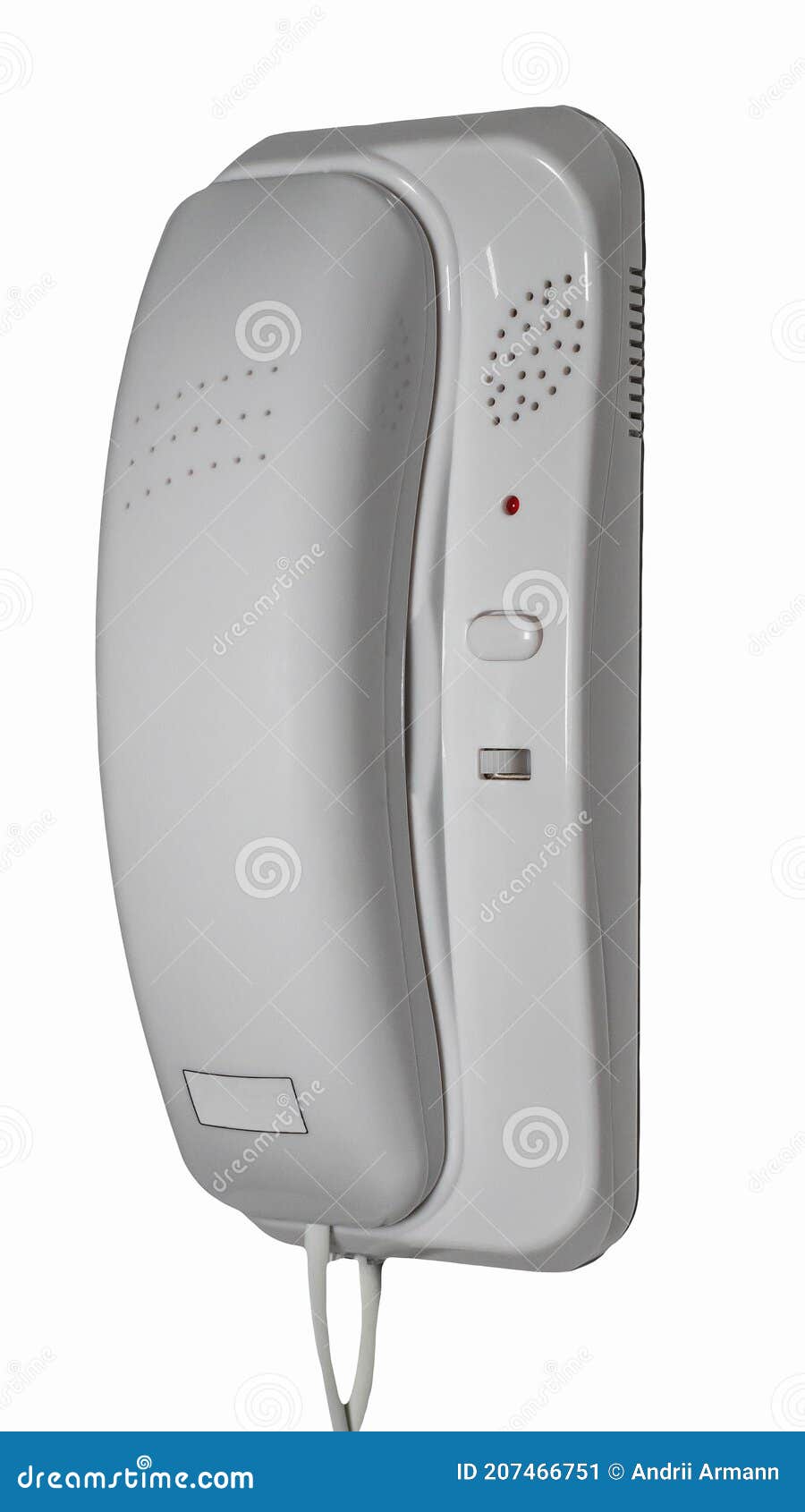 Intercom With Telephone Receiver Isolated On White Background, Home ...