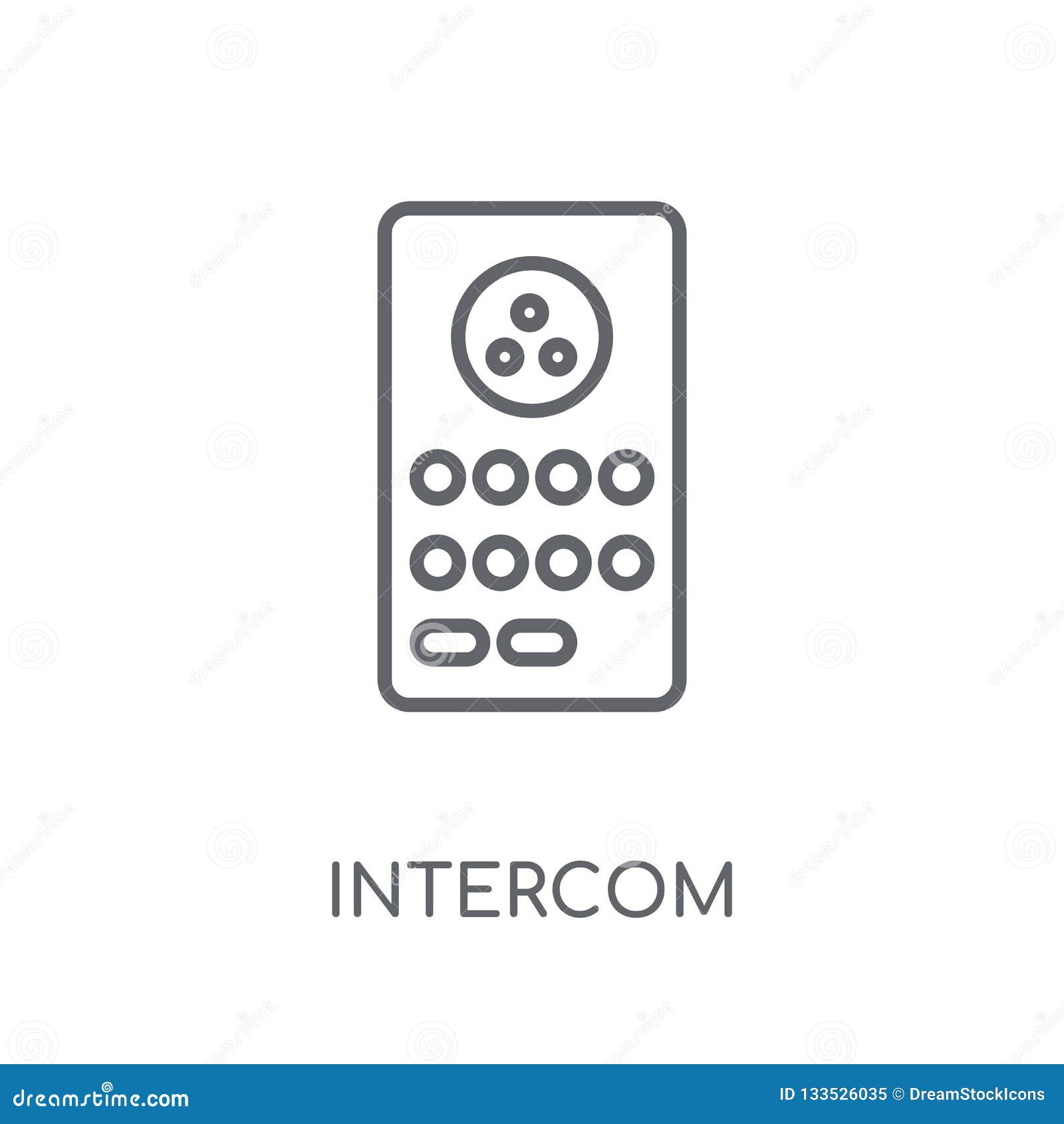 Intercom Linear Icon. Modern Outline Intercom Logo Concept on Wh Stock ...