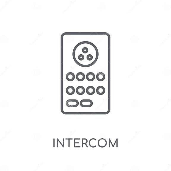 Intercom Linear Icon. Modern Outline Intercom Logo Concept on Wh Stock ...