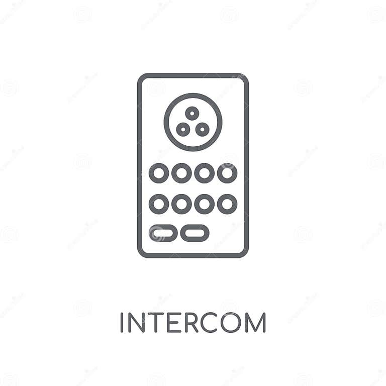 Intercom Linear Icon. Modern Outline Intercom Logo Concept on Wh Stock ...