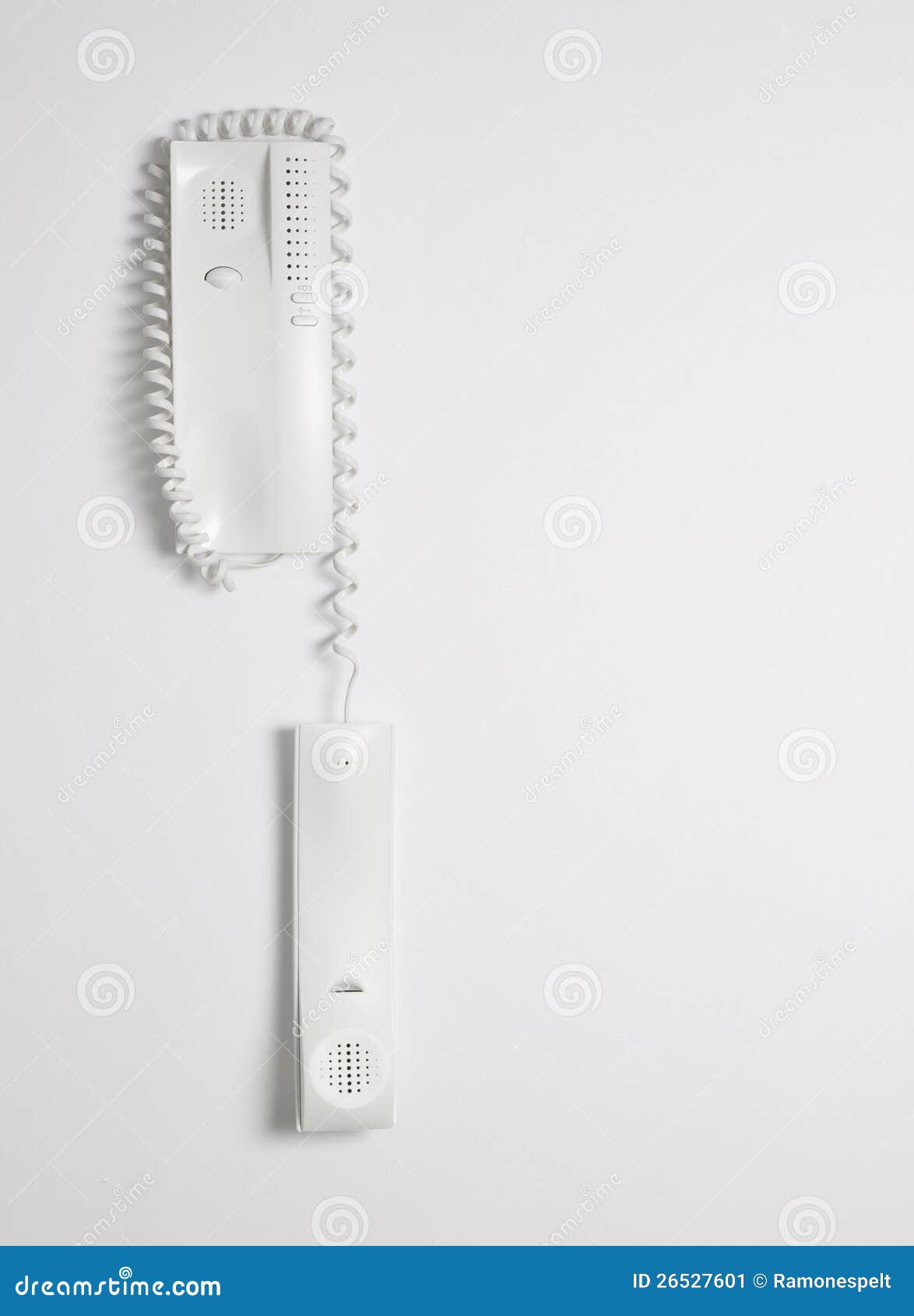 Intercom off hook stock image. Image of wall, doorbell - 26527601