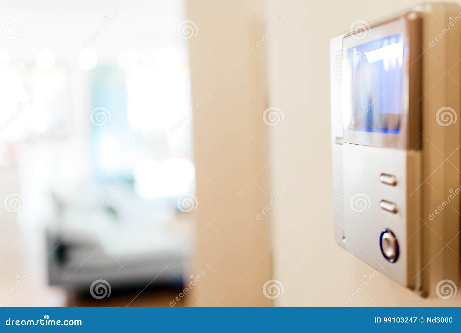 Internal Intercom With A Handset For Conversation And A Video ...