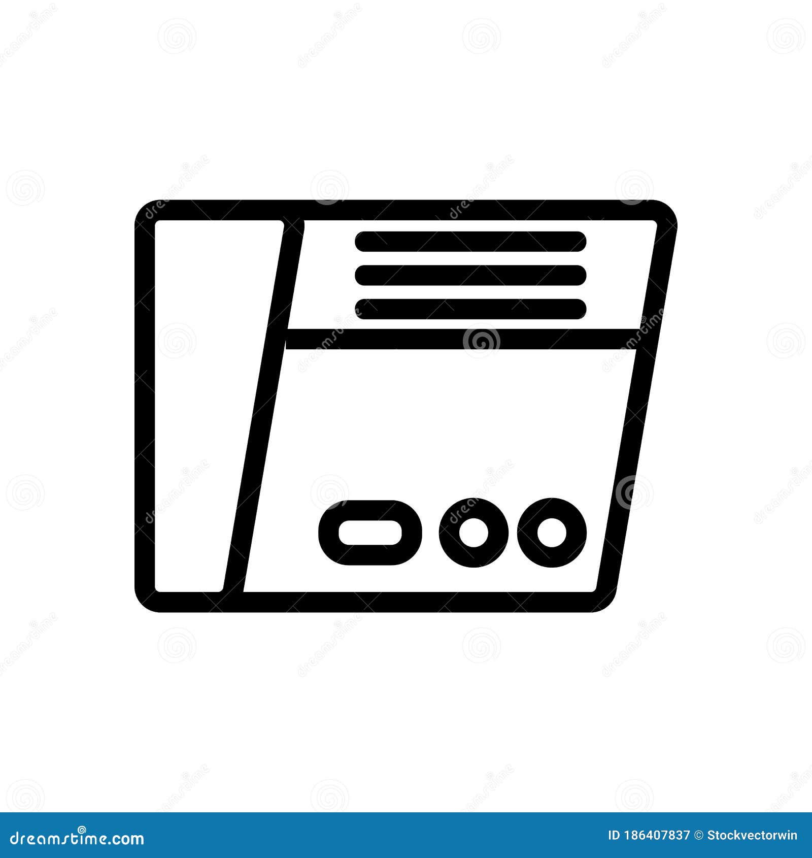 Intercom Security Gadget Icon Vector Outline Illustration Stock Vector ...