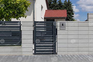 Gate Intercom System for Home Security Stock Image - Image of secure ...