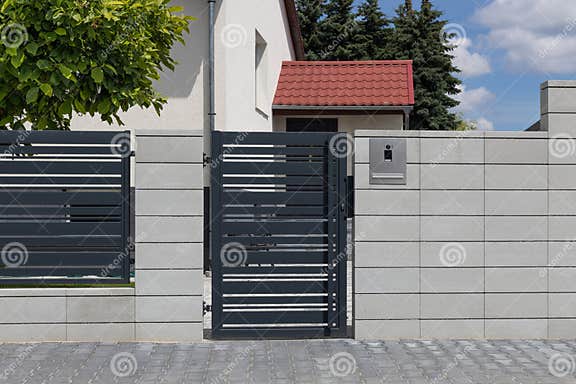 Gate Intercom System for Home Security Stock Image - Image of secure ...
