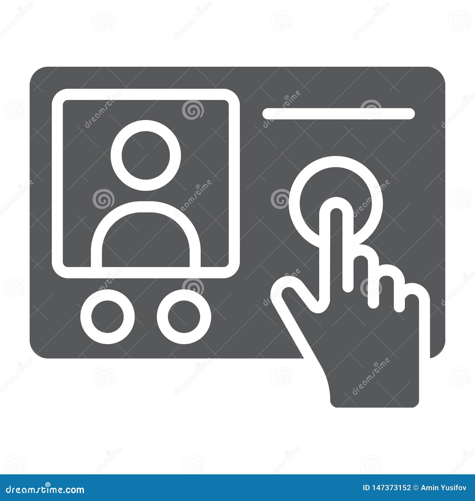 Intercom Telephone Line Icon, Communication And Electronic, Phone Sign ...